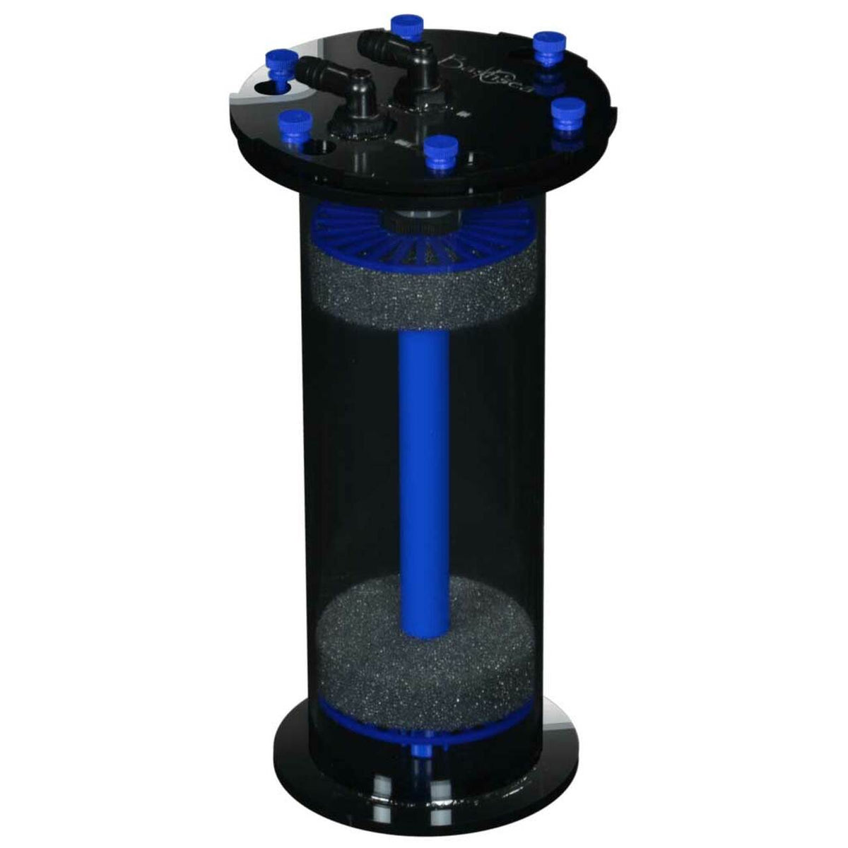 Media Chamber Reactor - 4" x 12" - Blue - Bashsea – Top Shelf Aquatics